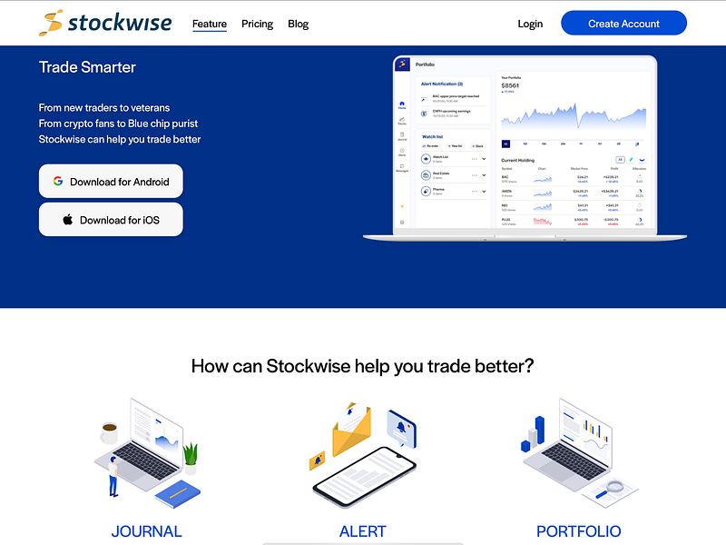 Stockwise: AI-powered stock trading journal with price | BetaList