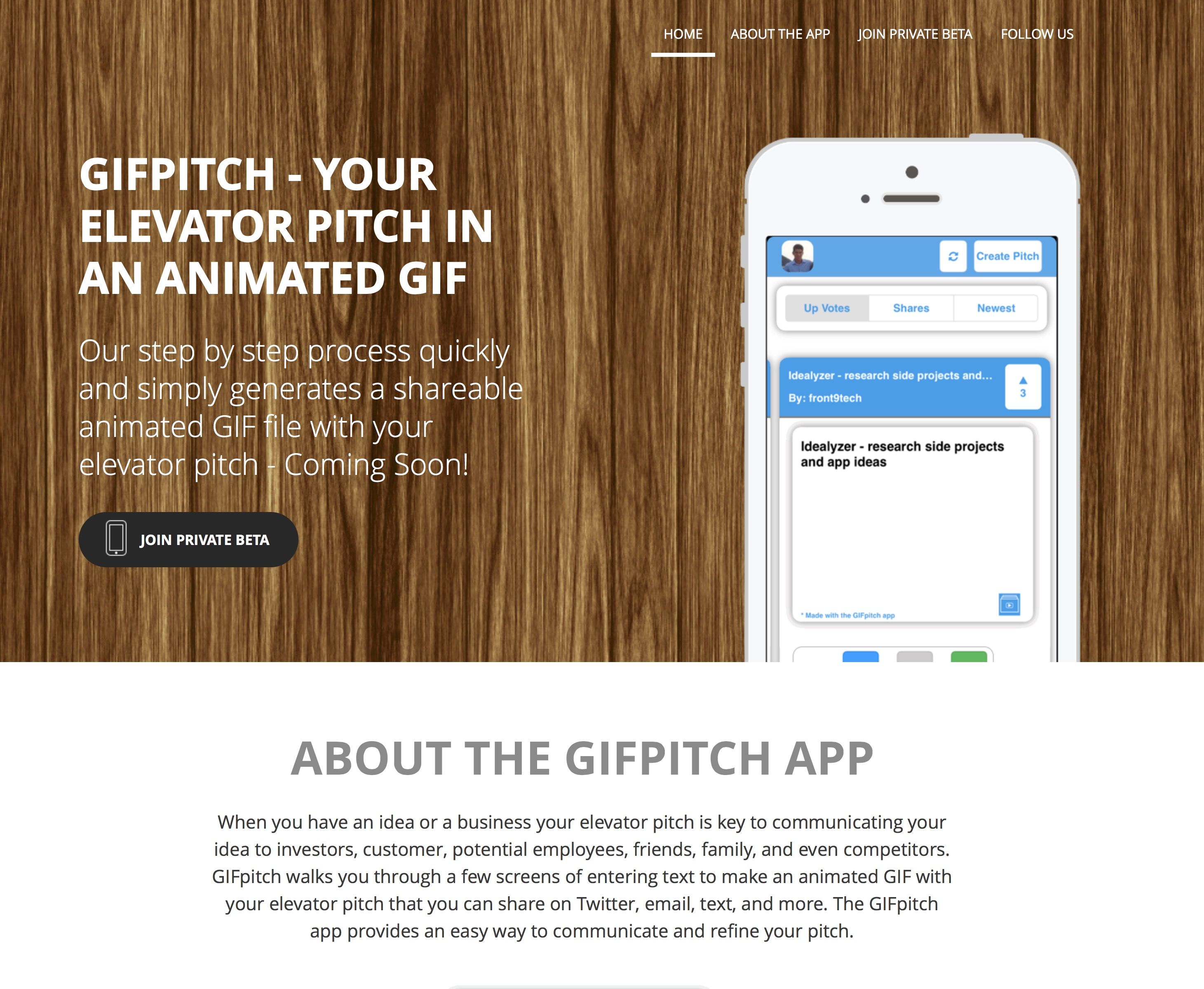 GIFpitch: Turn your elevator pitch in an animated GIF | BetaList