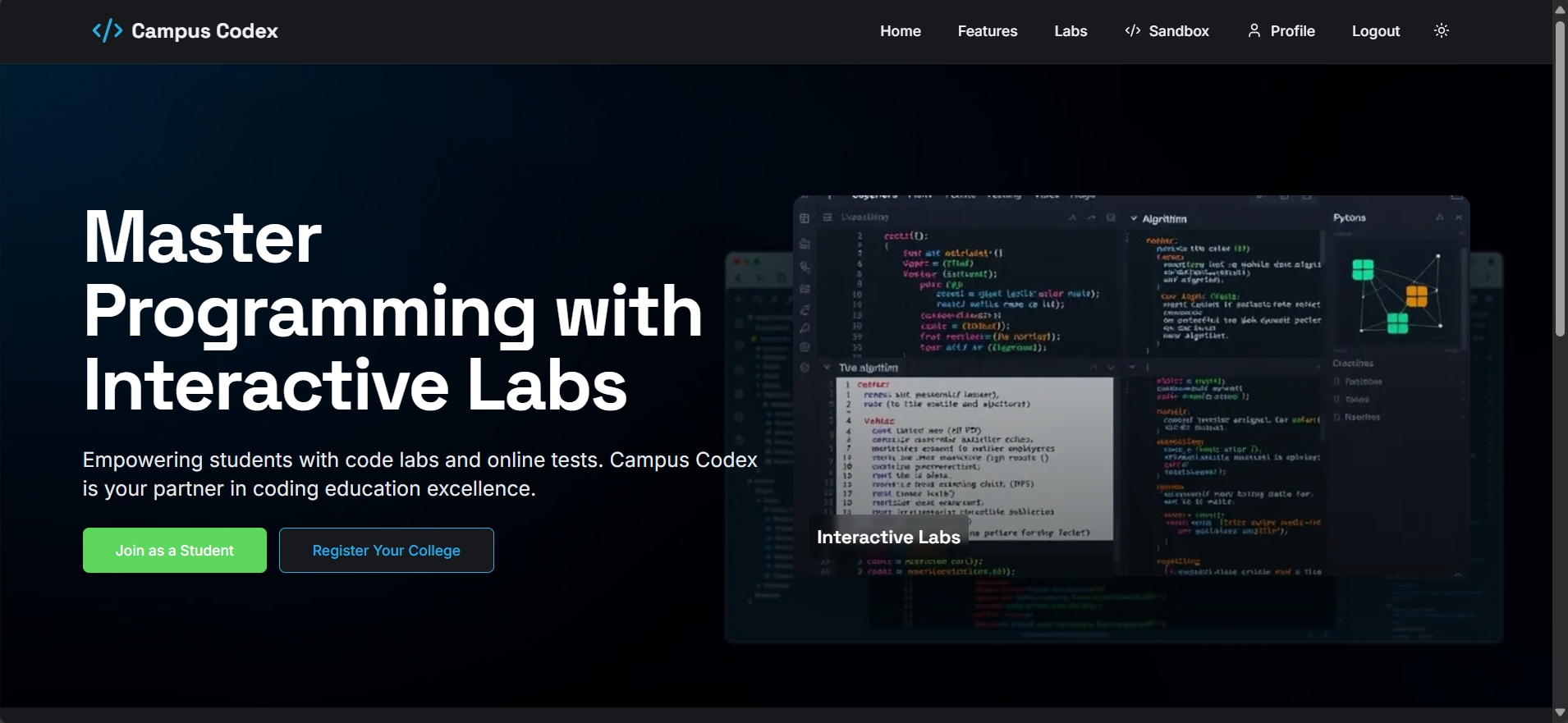 Campus Codex: Free College Code Labs: A college students | BetaList