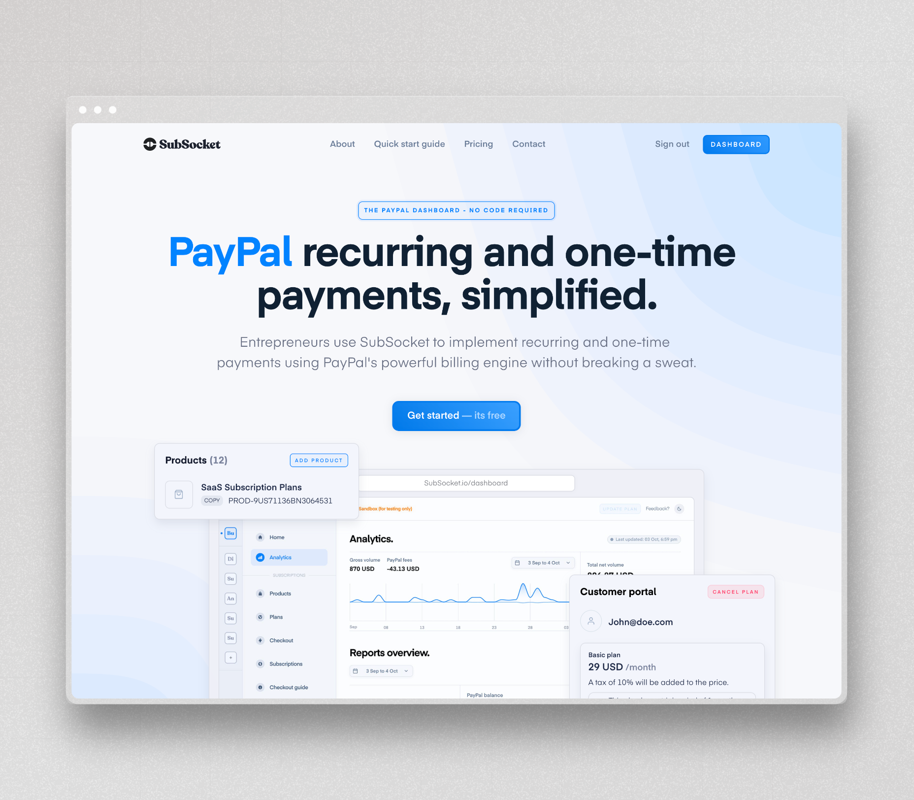 SubSocket: PayPal recurring and one-time payments, | BetaList