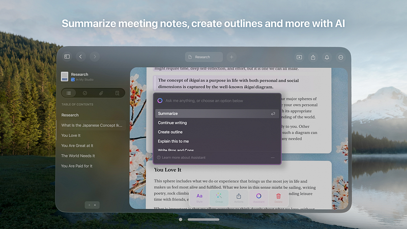Craft: Write docs, AI editing | Vision Directory