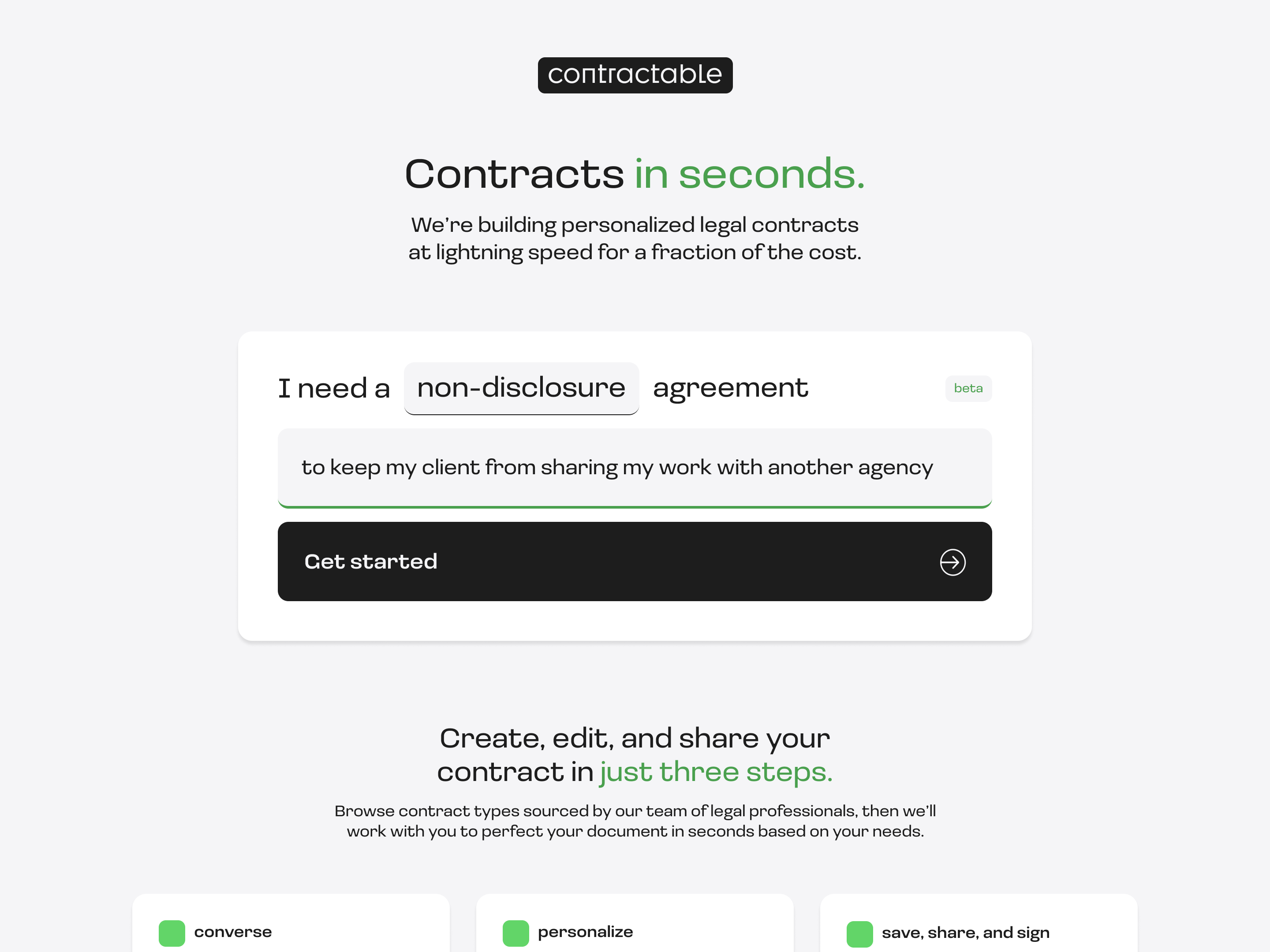 Contractable: Personalized contracts in seconds | BetaList