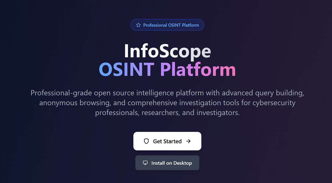 Infoscope: Professional Open Source Intelligence Platform | BetaList