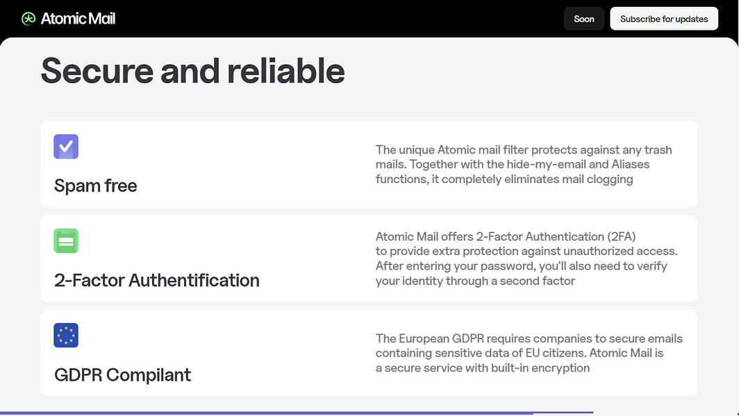 Atomic Mail: Encrypted email you can trust | BetaList
