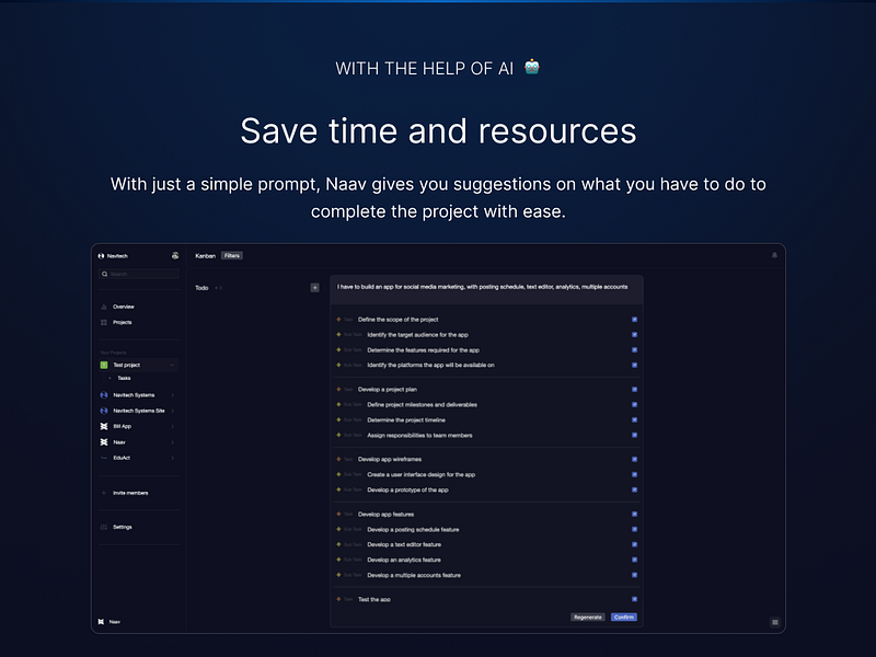 Naav: Manage your projects with the help of AI | BetaList