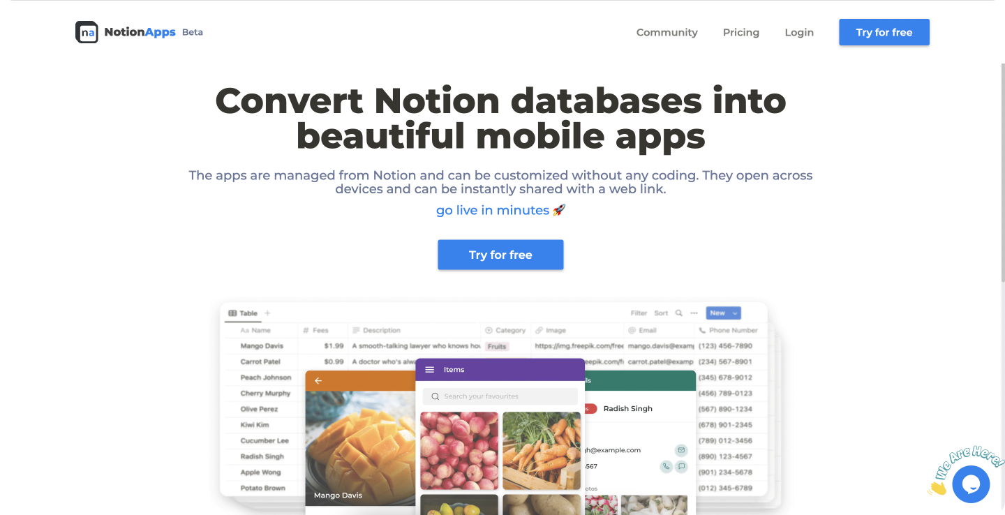NotionApps: Convert Notion databases into beautiful mobile | BetaList