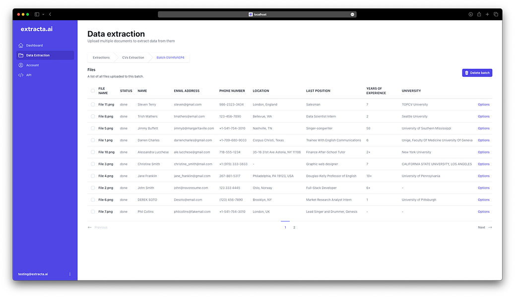 Extracta.ai: Data extraction from unstructured documents | BetaList