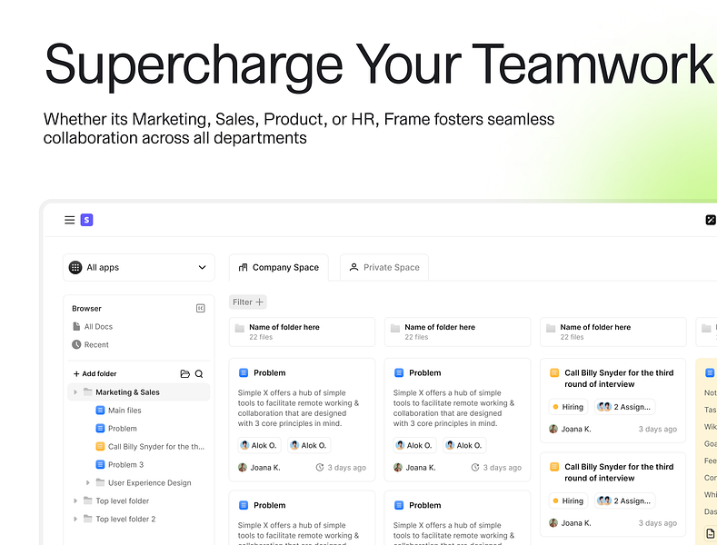 Frame: Work 10x Faster in Teams | BetaList