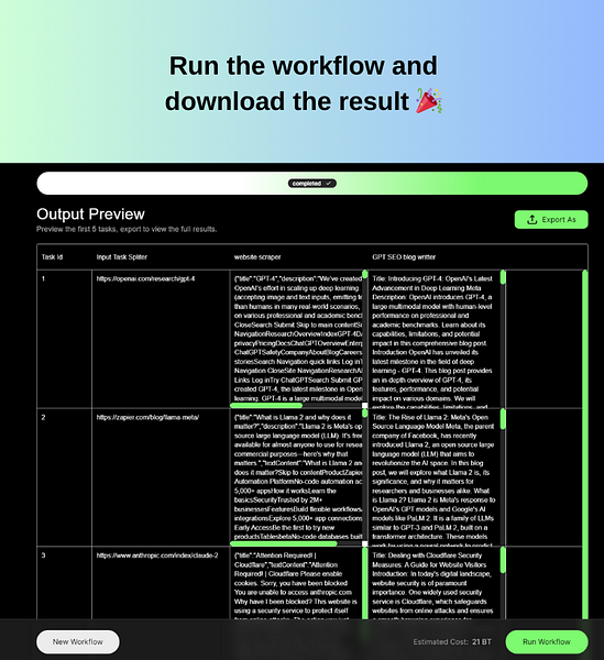 BulkGPT: Lego-like AI Workflow Builder, Process in Bulk | BetaList