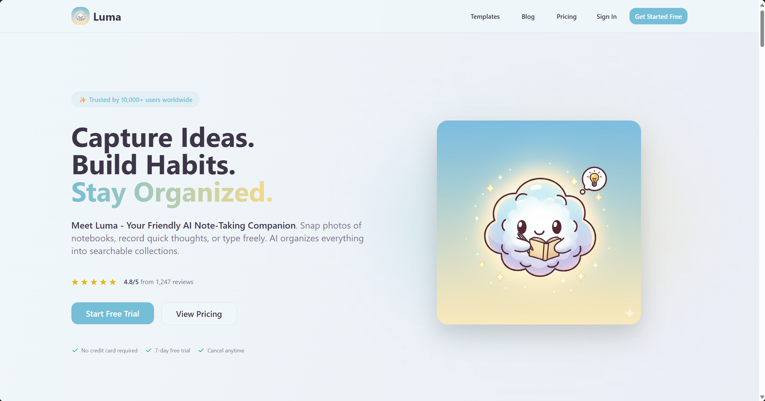 Lumanote: Meet Luma - Your Friendly AI Note-Taking | BetaList