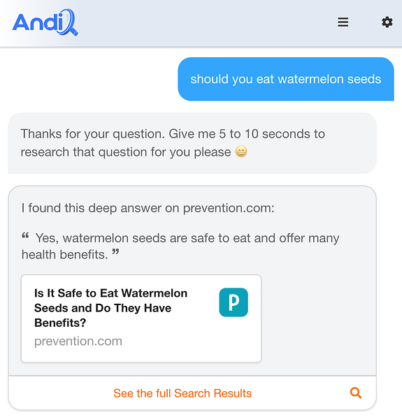 Andi: Search for the next generation with an AI assistant | BetaList