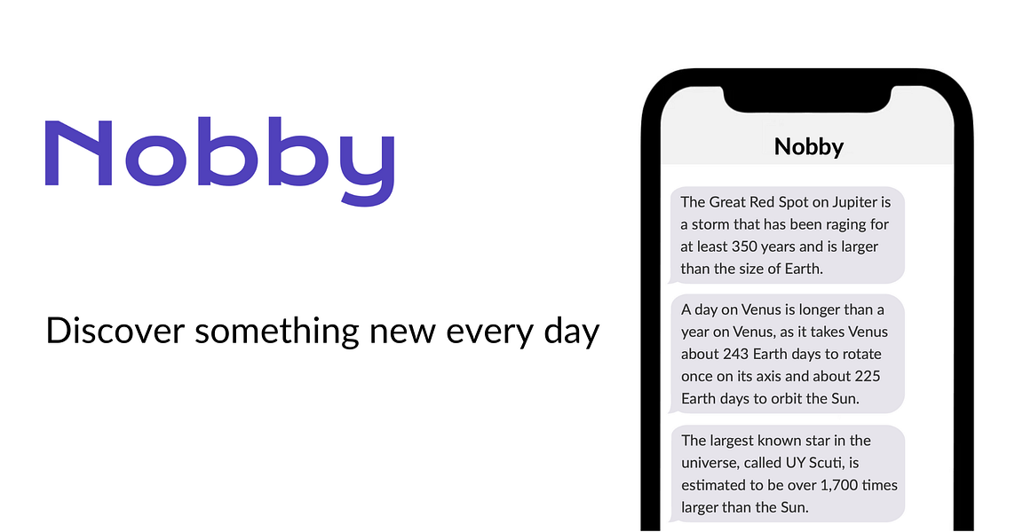 Nobby: World's first SMS based personal learning guide | BetaList
