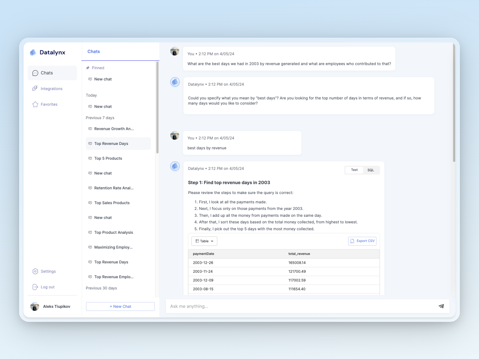 Datalynx: Personal AI Revenue Assistant | BetaList