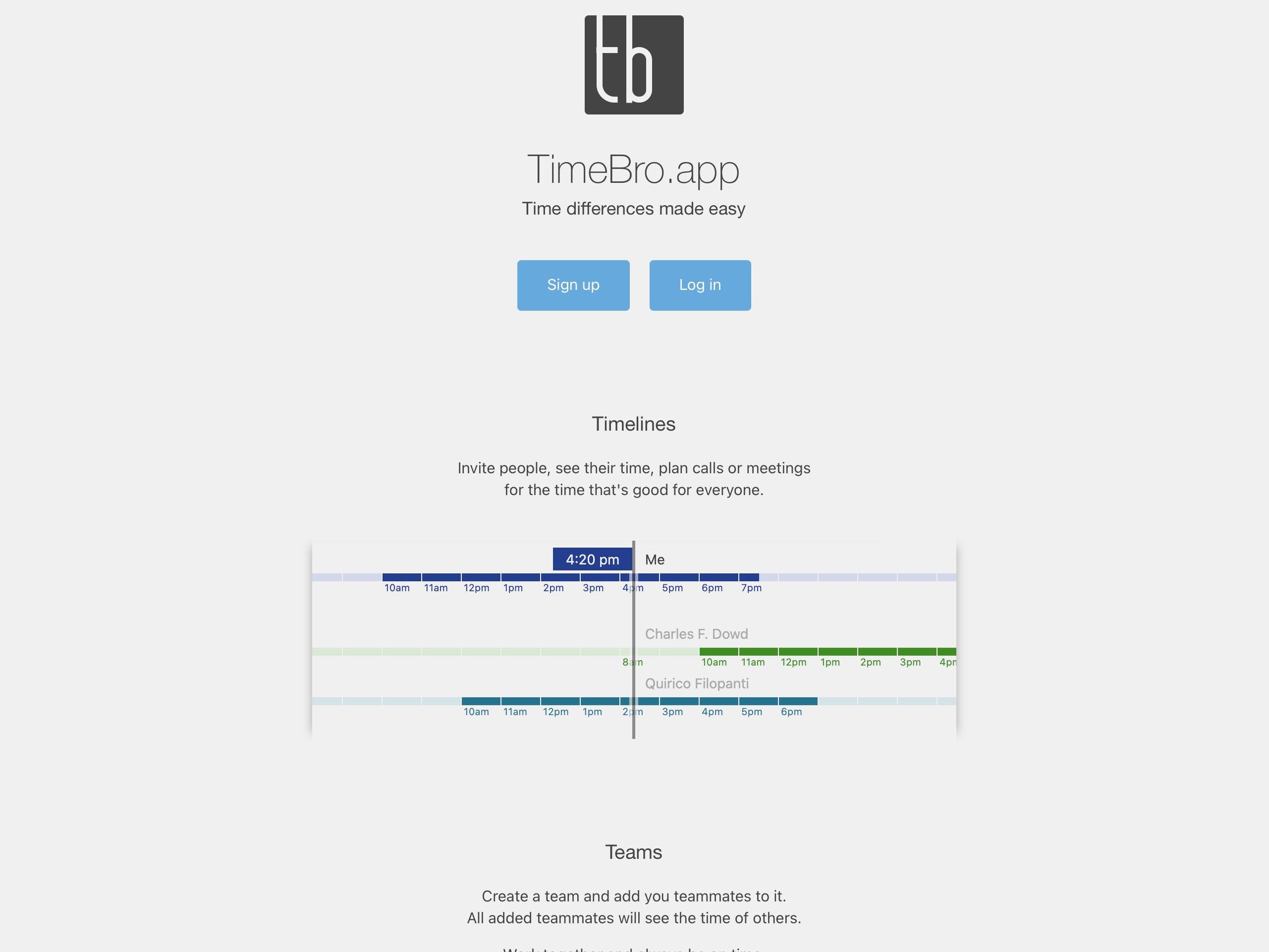 TimeBro.app: Time differences made easy. | BetaList