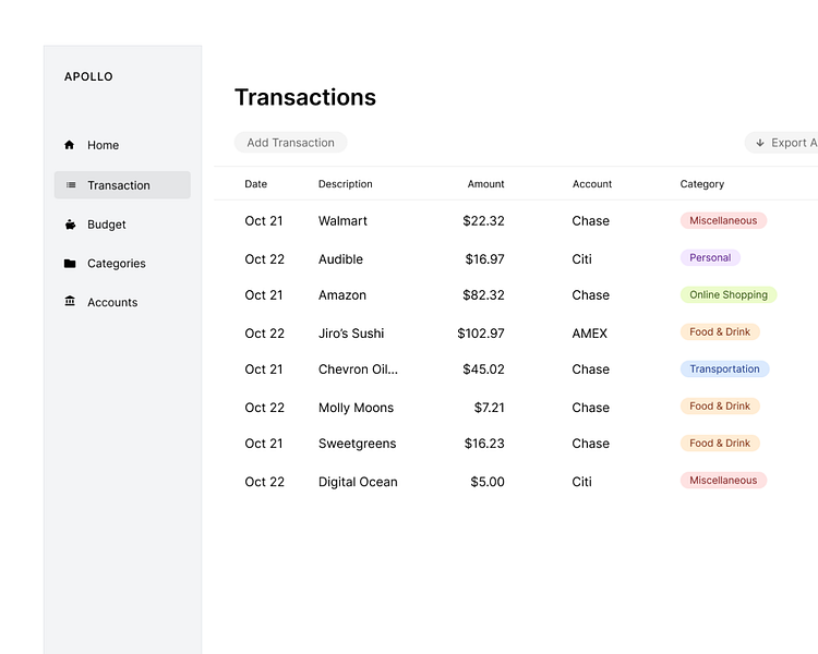 Apollo: Beautiful, privacy-first budgeting | BetaList