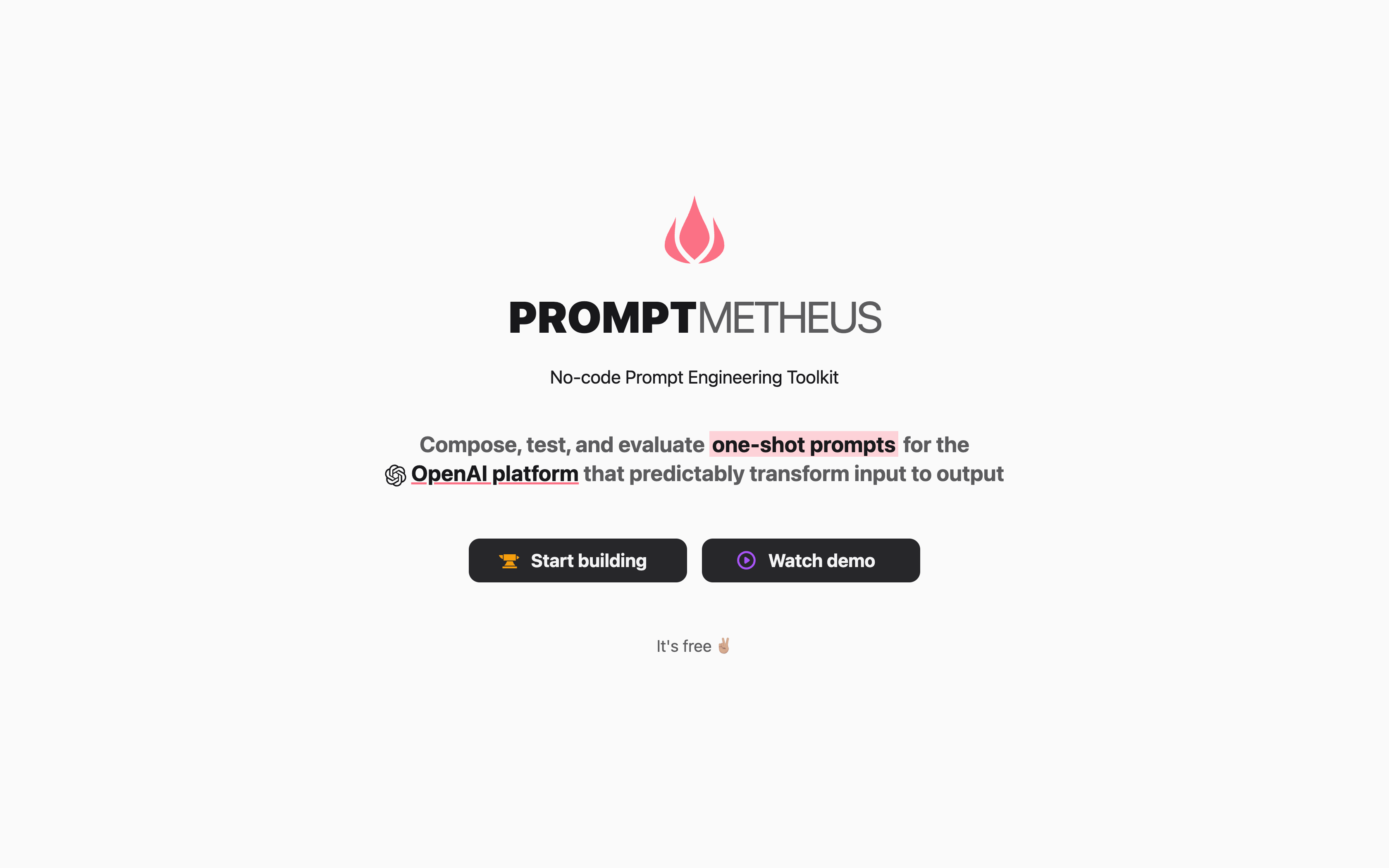 PROMPTMETHEUS: One-shot Prompt Engineering Toolkit | BetaList