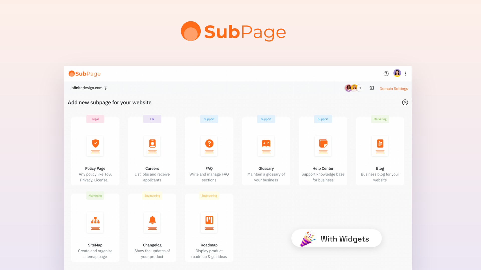 SubPage.app: Easiest way to build your website's sub-pages | BetaList