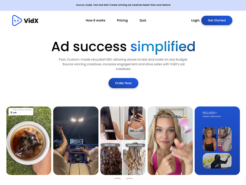 VidX: high converting unlimited ads at a fixed price every | BetaList