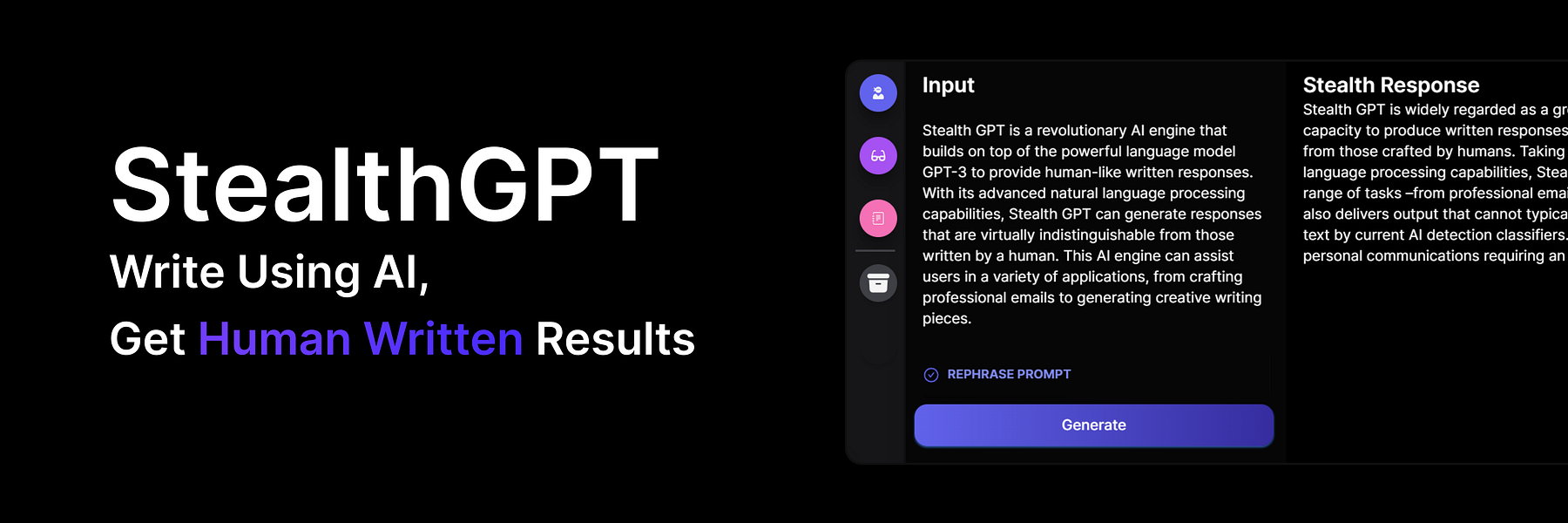 StealthGPT: A tool to create content that bypasses ai | BetaList