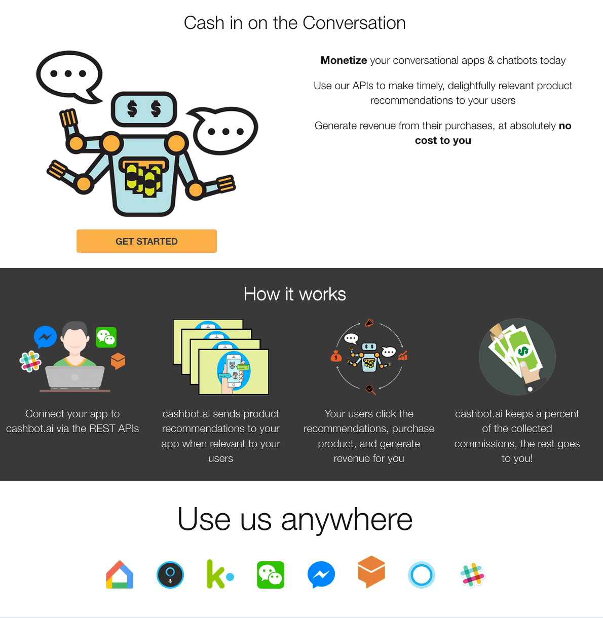 Cashbot.ai: Monetization platform for chat apps & bots | BetaList
