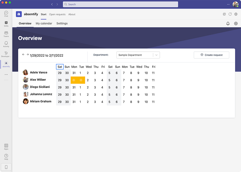 absentify: The Microsoft Teams way to manage staff leave | BetaList