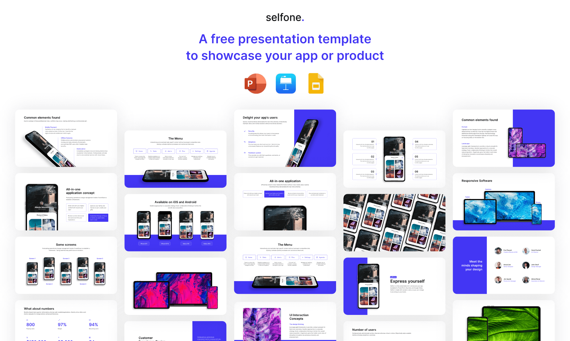 Selfone: Free template for PowerPoint, Keynote and Google | BetaList