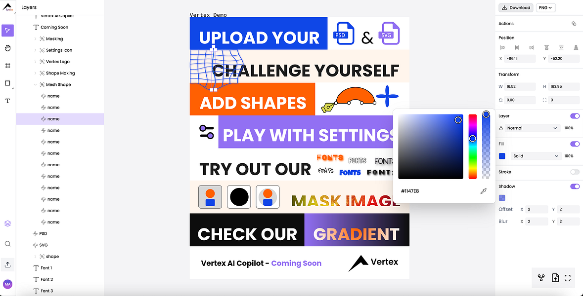 Vertex: Design anything faster with AI—no skills or | BetaList
