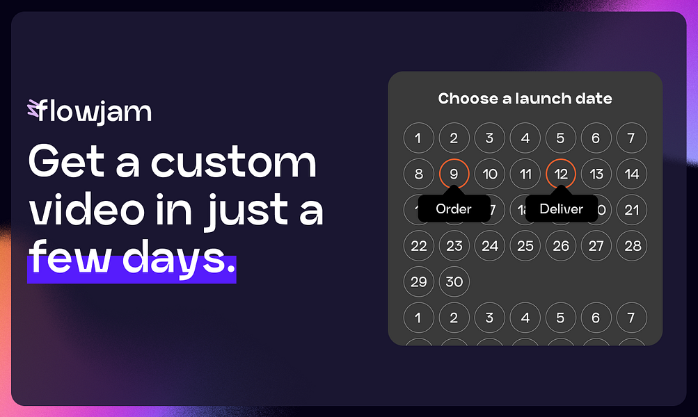 Flowjam: Custom SaaS launch videos to build hype | BetaList