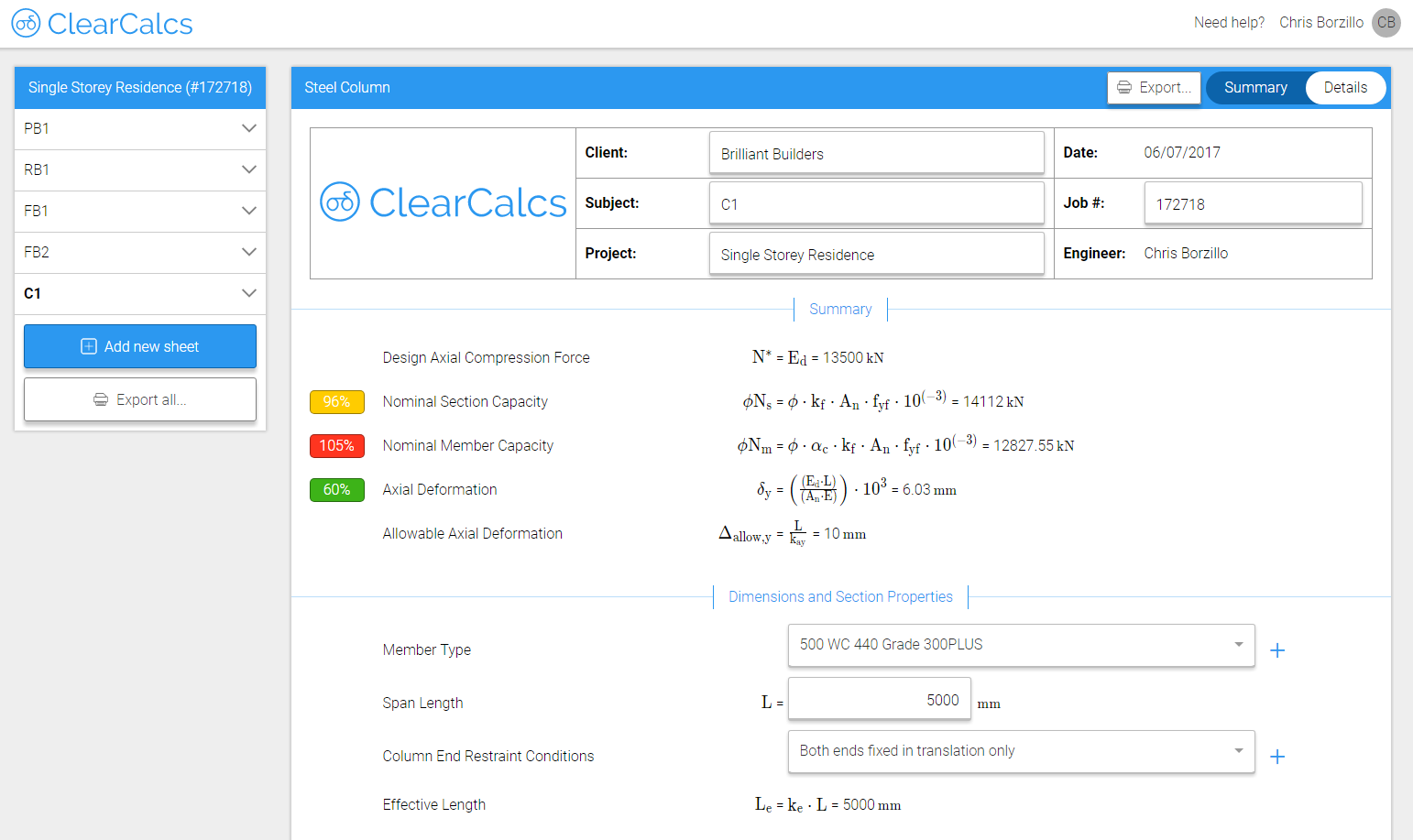 ClearCalcs: Easy to use structural design software | BetaList