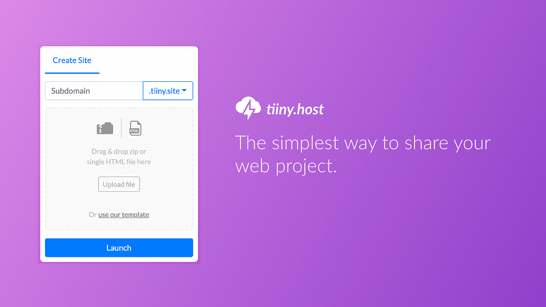 Tiiny Host: The simplest way to share your web project | BetaList