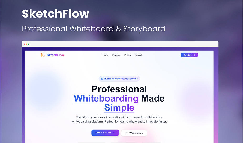 SketchFlow: Professional Whiteboarding Made Simple | BetaList