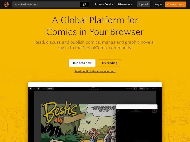 GlobalComix: Comics publishing reinvented for the web | BetaList