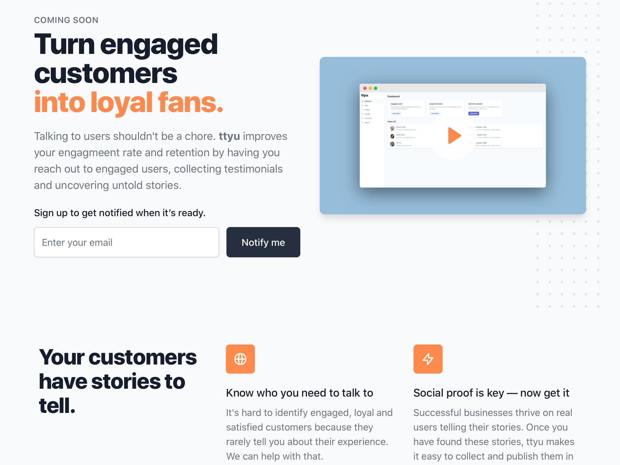 ttyu: Talk to your users, turn them into fans | BetaList