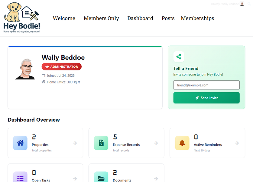 Hey Bodie!: Home repairs and upgrades, organized | BetaList