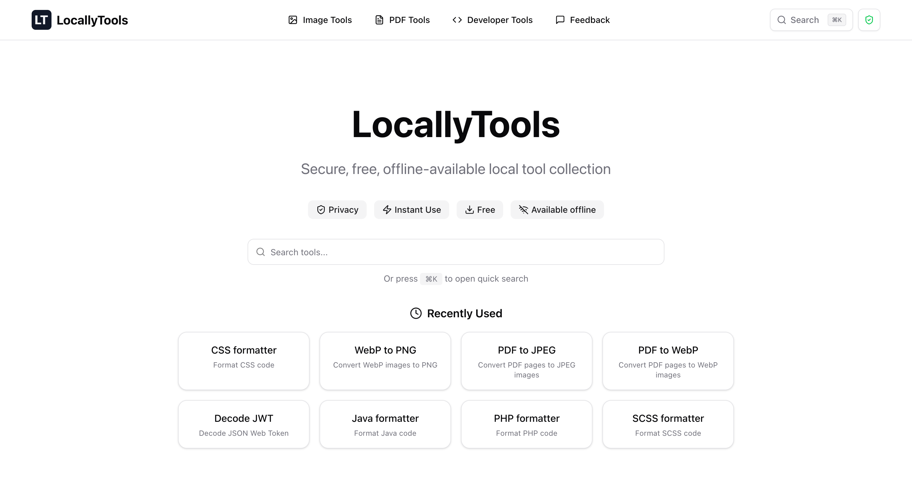 LocallyTools: A free privacy tools for Images, PDFs & Devs. | BetaList