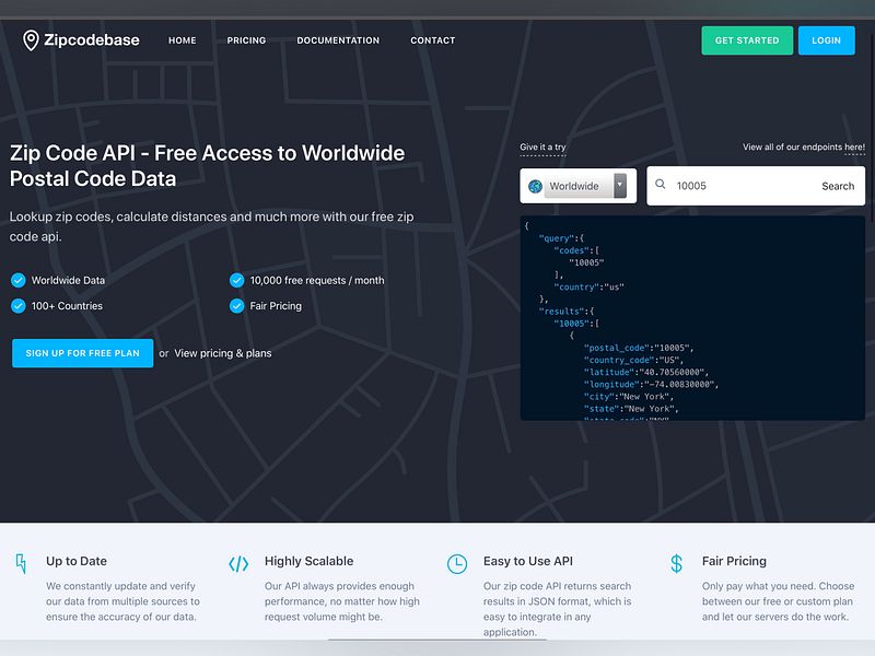 Zipcodebase: Zip Code API, free access to worldwide postal | BetaList