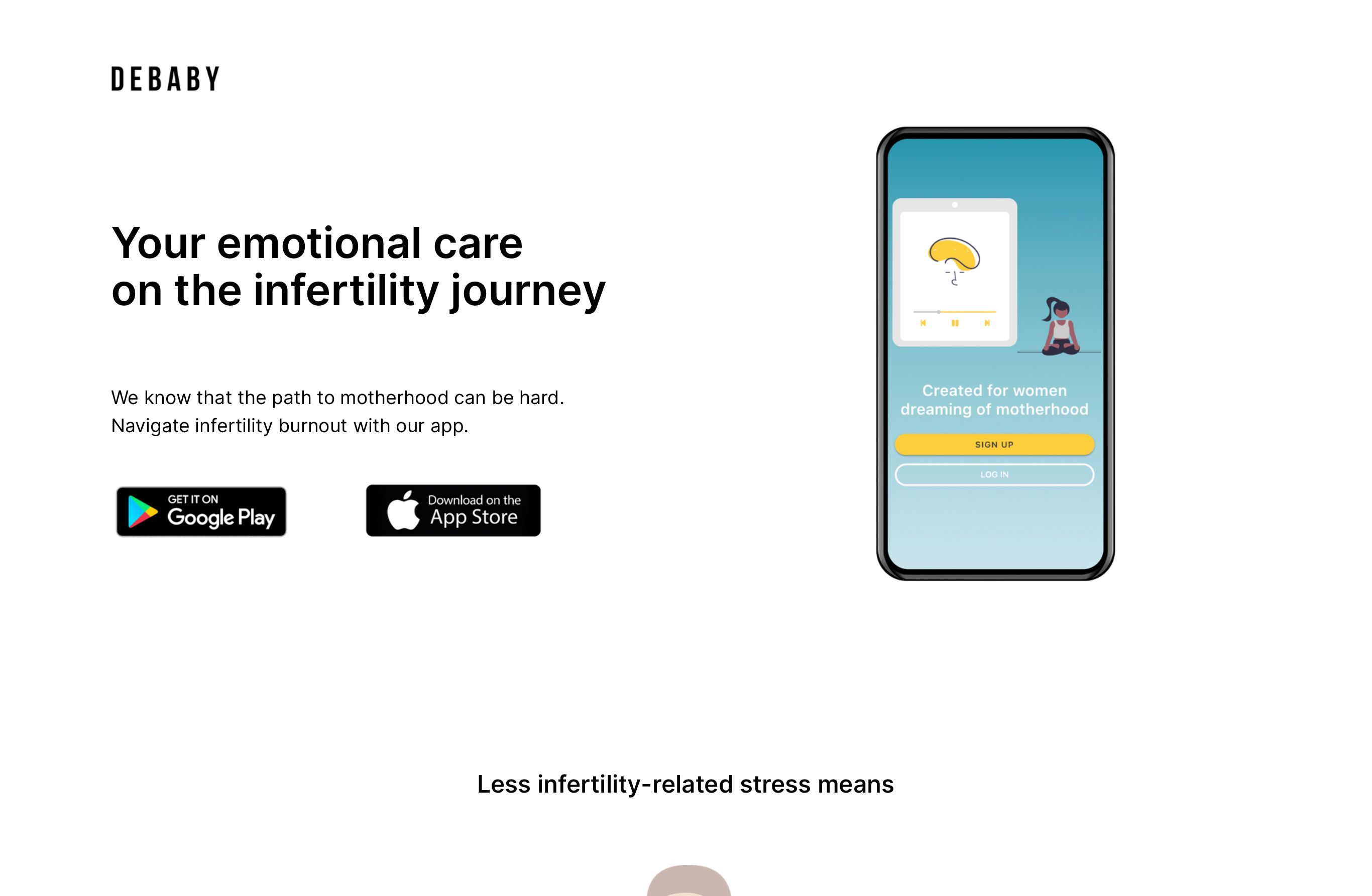 Debaby: Your emotional care for infertility journey | BetaList