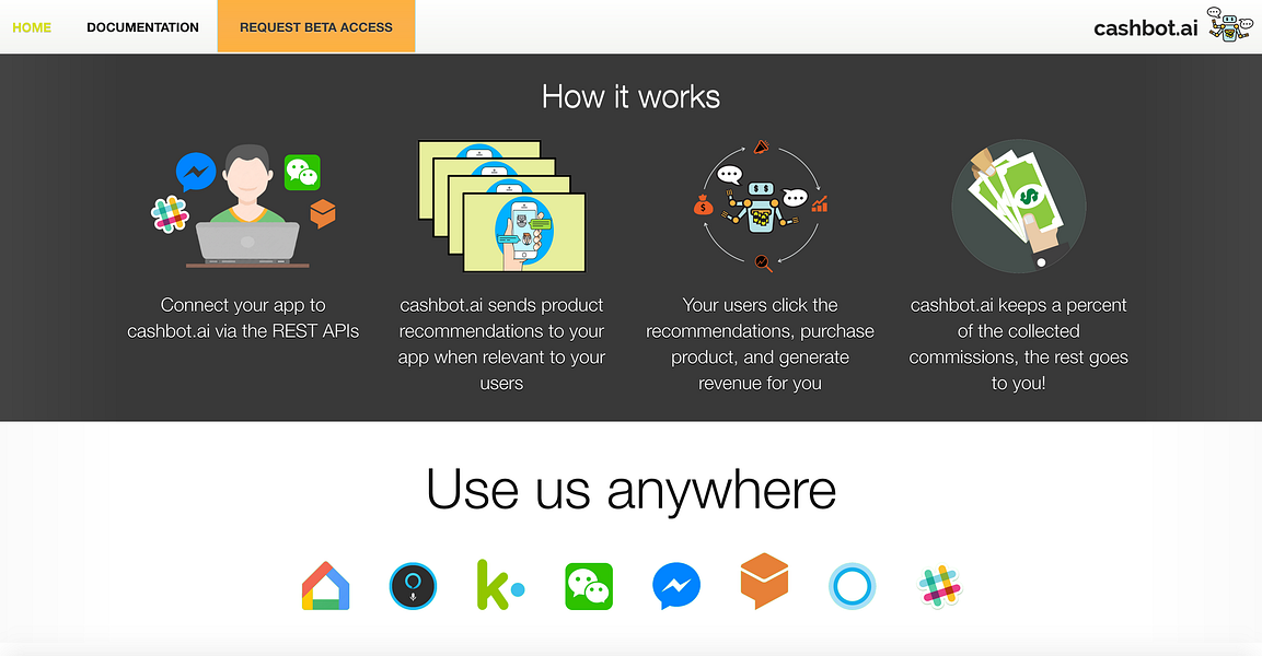 Cashbot.ai: Monetization platform for chat apps & bots | BetaList