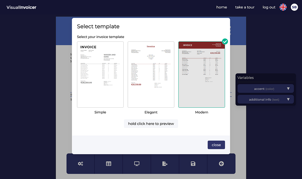 VisualInvoicer: Simplest way to create invoices | BetaList