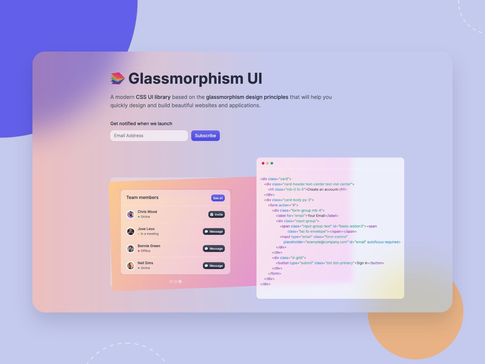 Glassmorphism UI: Modern CSS UI Library | BetaList