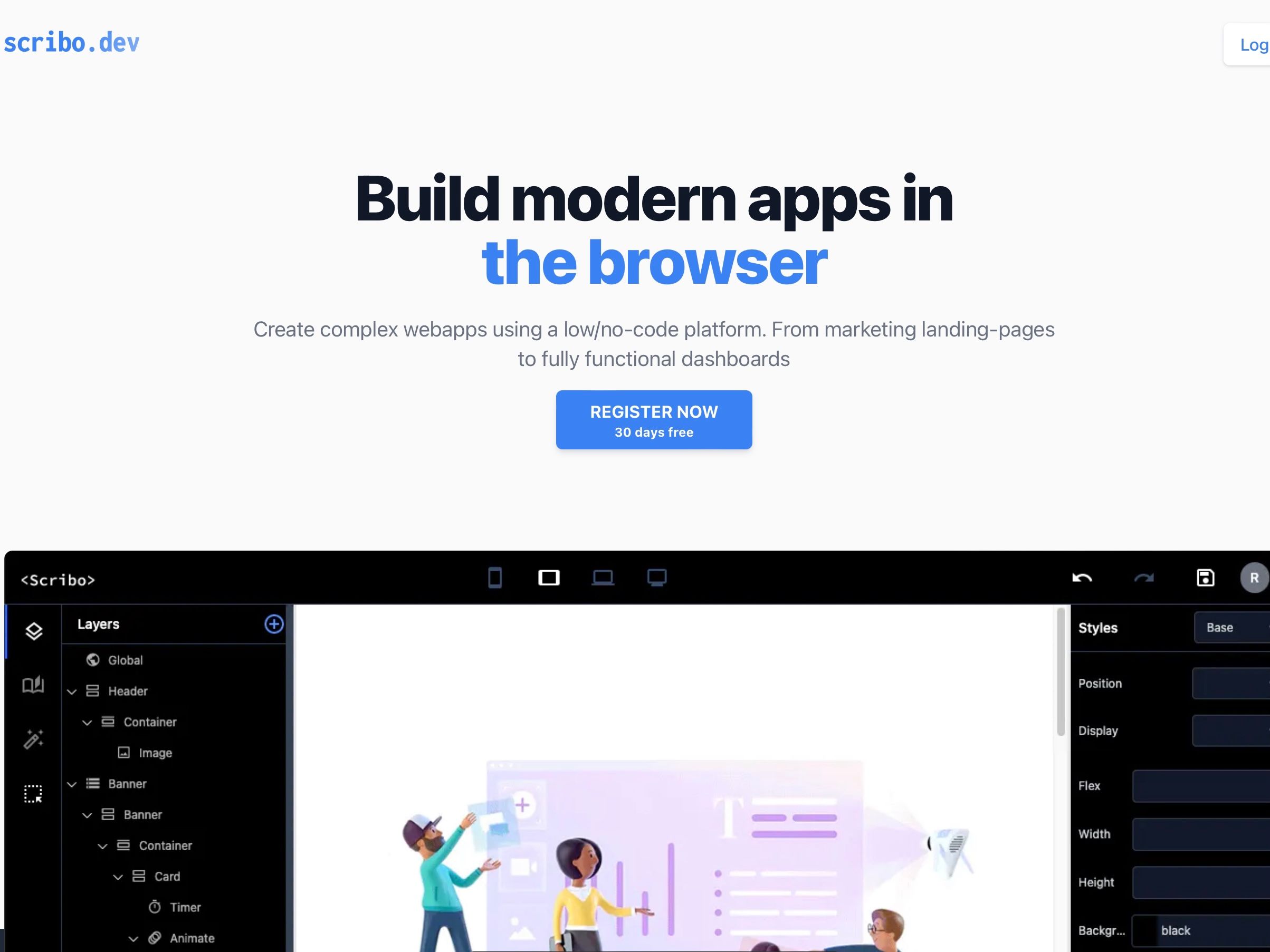 Scribo.dev: Build modern web apps in the browser | BetaList