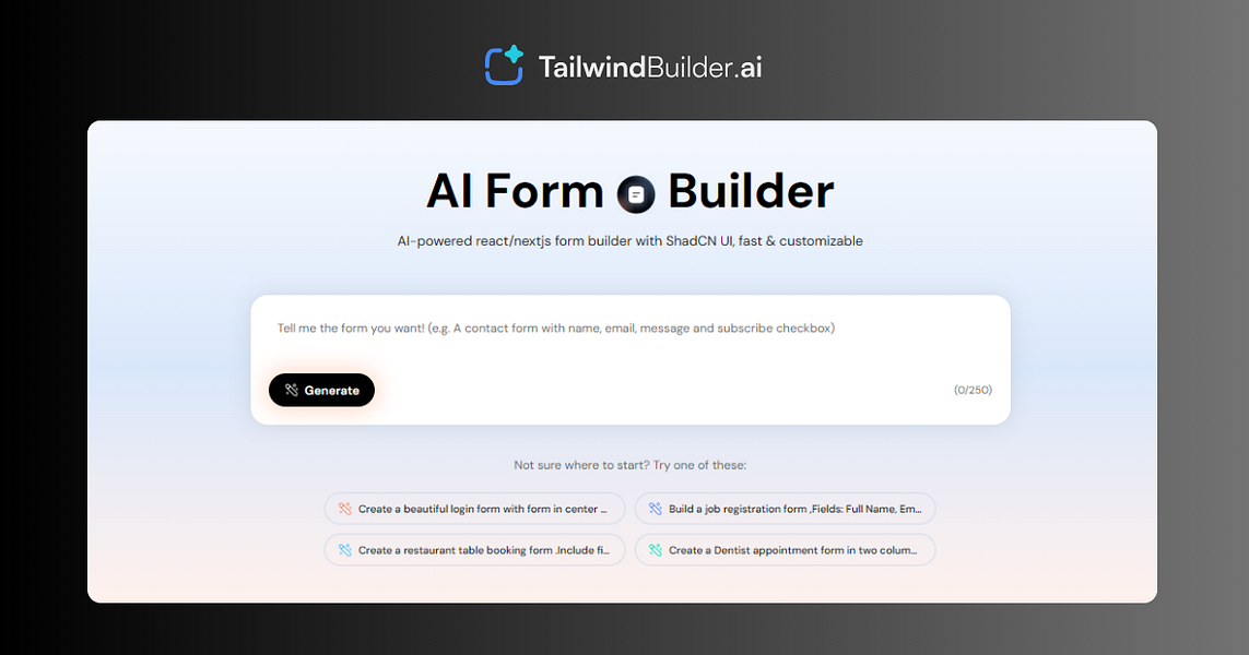 Tailwind Builder: Free AI builder to generate | BetaList