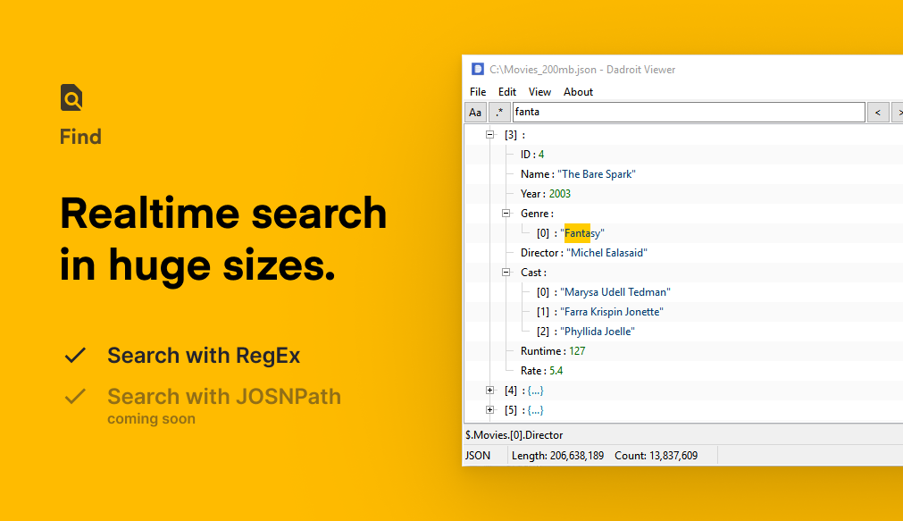 Dadroit JSON Viewer: Open BIG JSON data in a blink | BetaList Dadroit JSON Viewer: Open BIG JSON data in a blink | BetaList