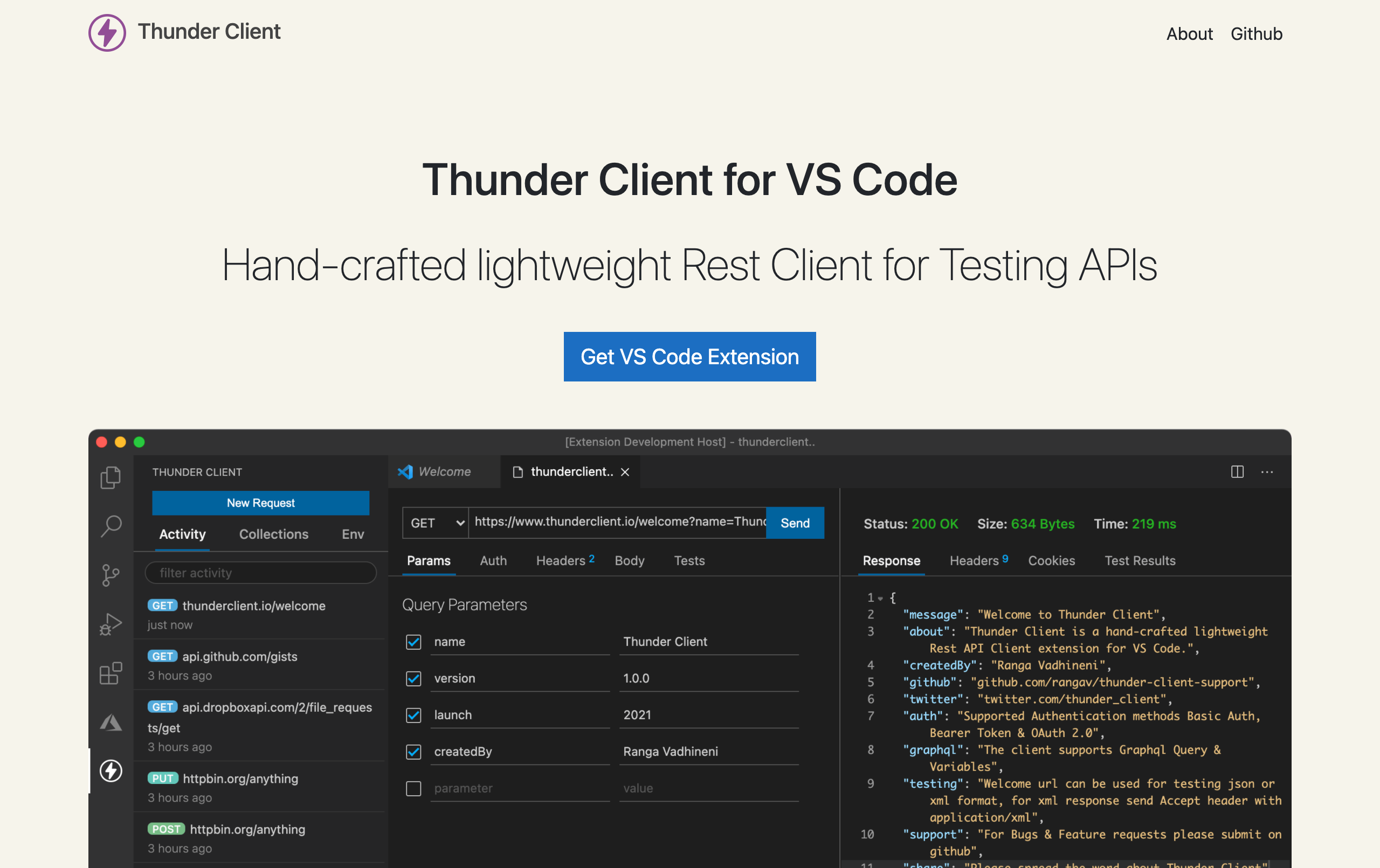 Thunder Client: Http client extension for VS Code | BetaList