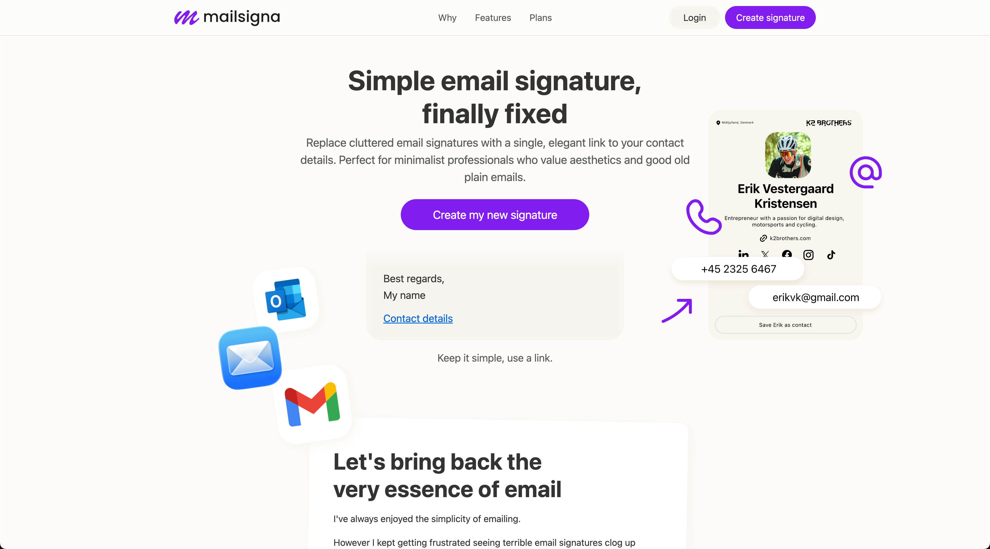 mailsigna.com: Replace cluttered email signatures with a | BetaList