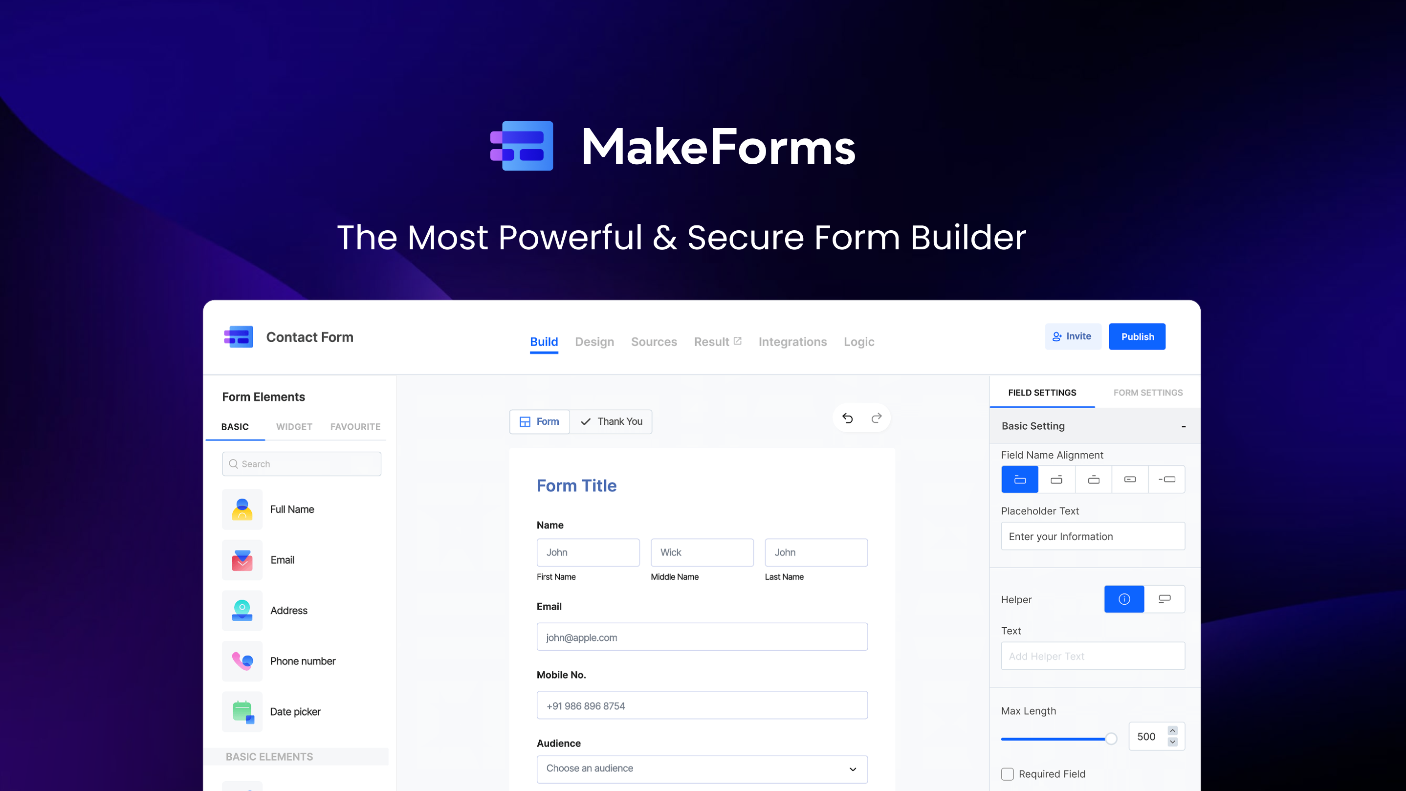 MakeForms: The Most Powerful & Secure Form Builder, Yet | BetaList