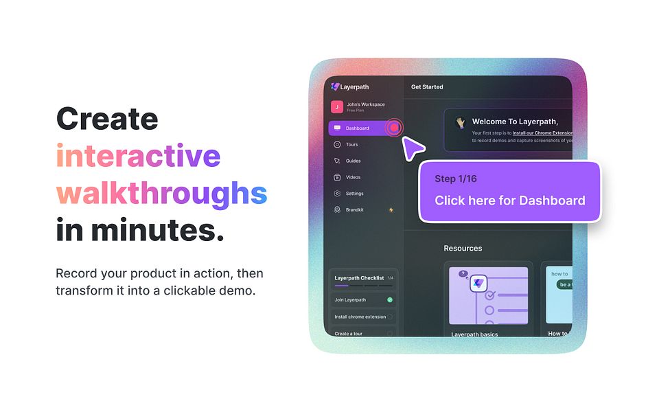 Layerpath: Create interactive product walkthroughs in | BetaList