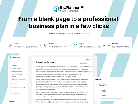 Venturekit: AI business plan generator | BetaList
