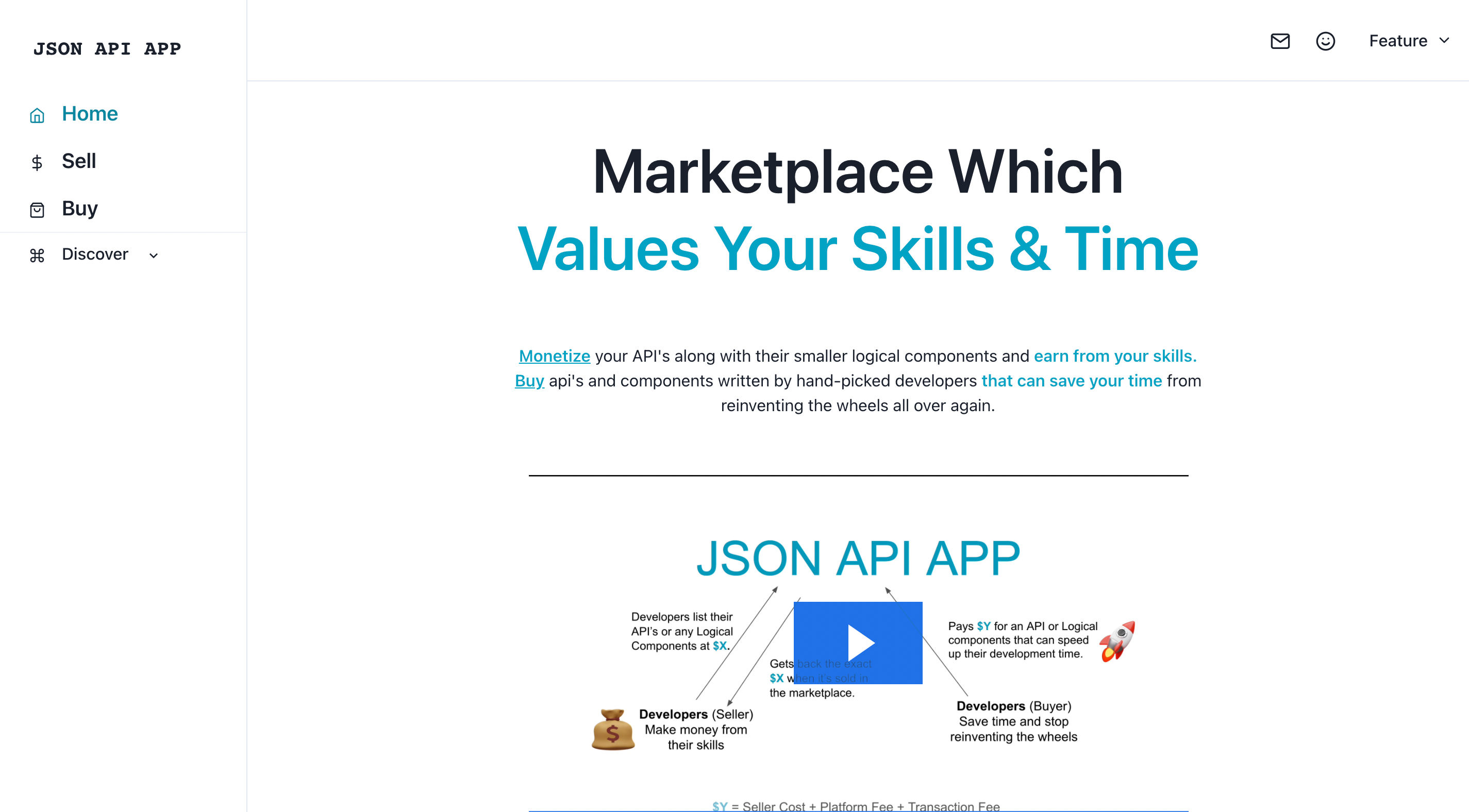 JSON API APP: Marketplace which values your skills & time | BetaList