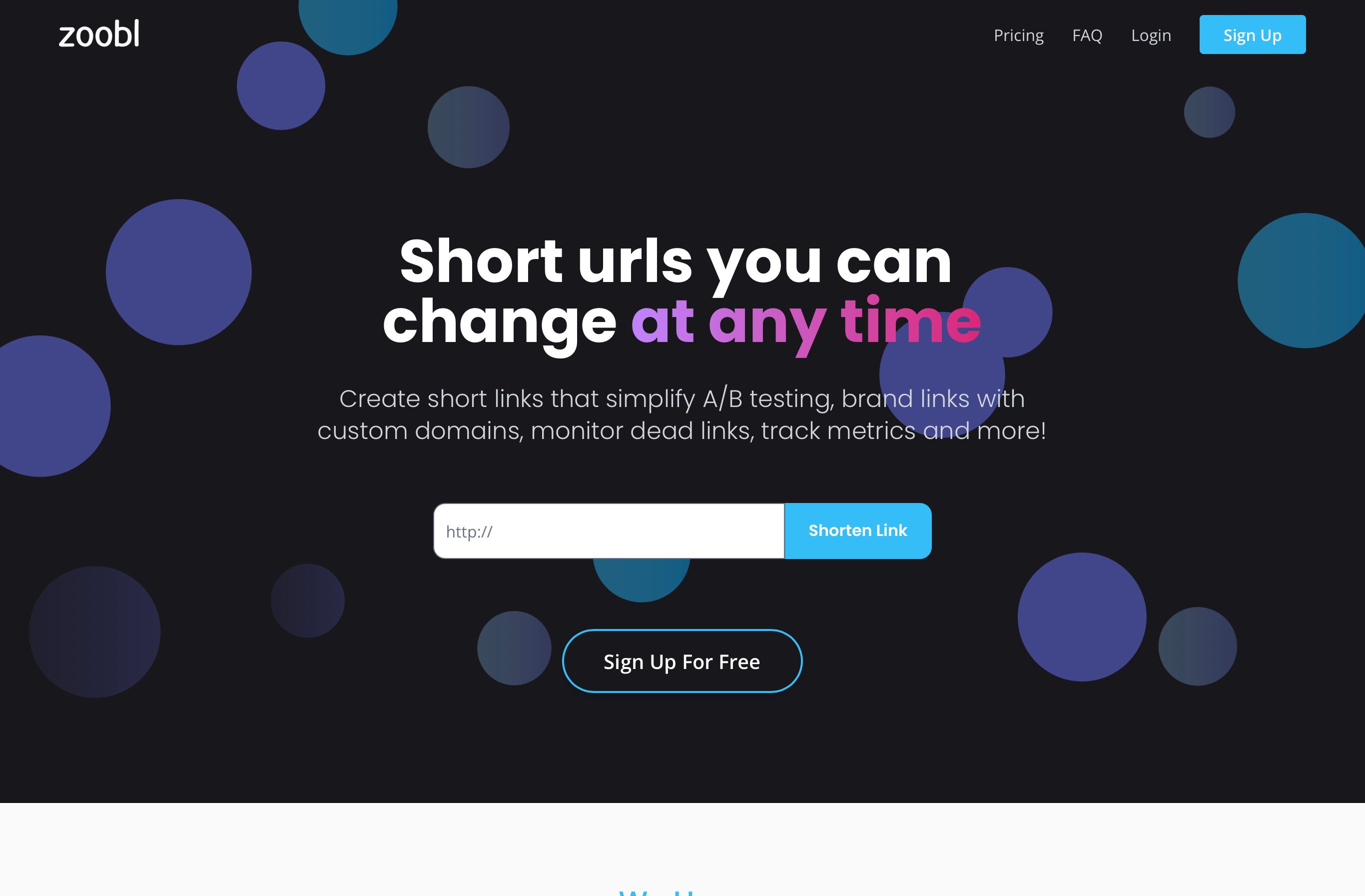 Zoobl: Create static short URLs and change the destination | BetaList